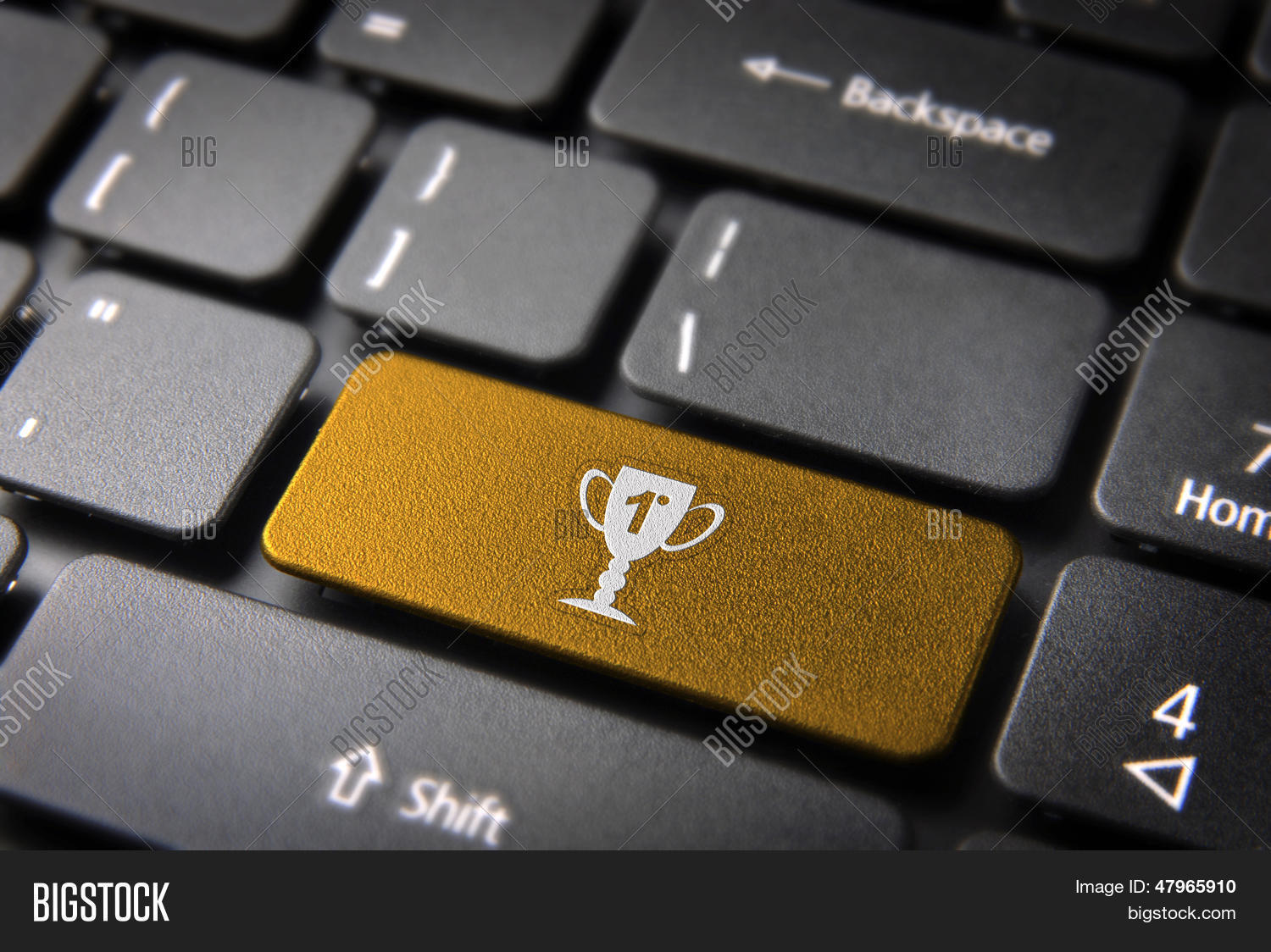 Gold Trophy Keyboard Image & Photo (Free Trial) | Bigstock