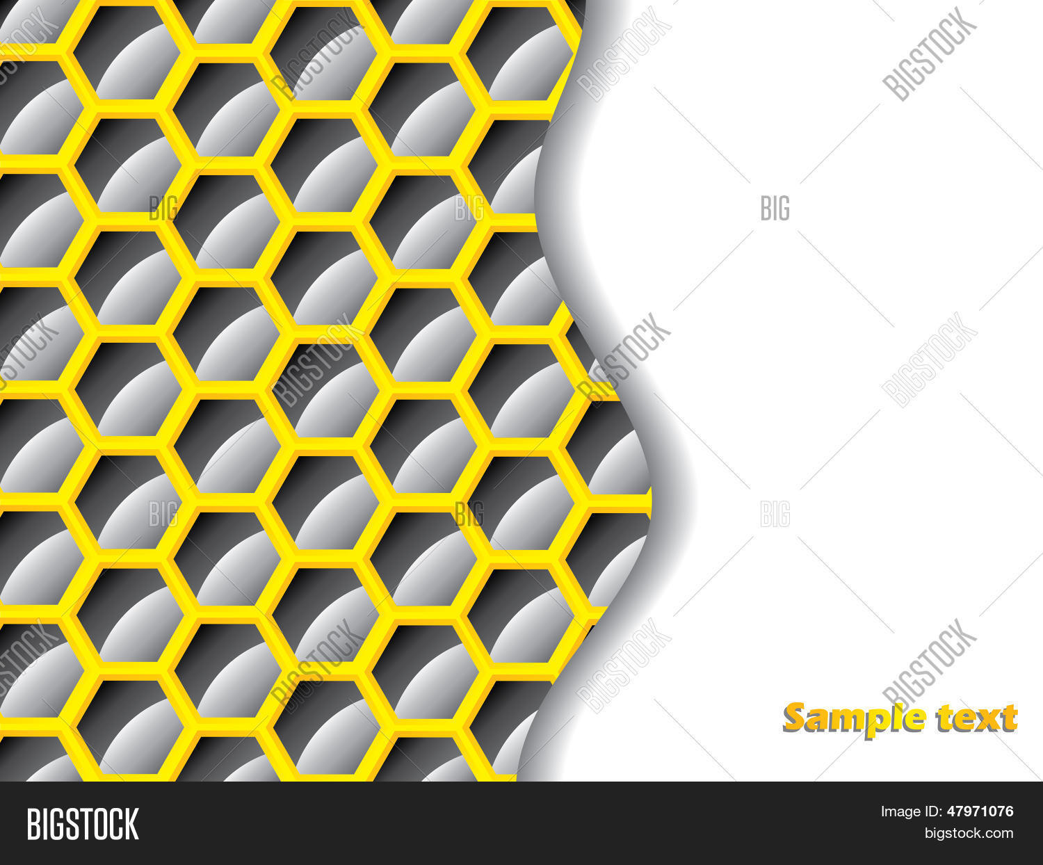 Black Yellow Hexagon Vector & Photo (Free Trial) | Bigstock