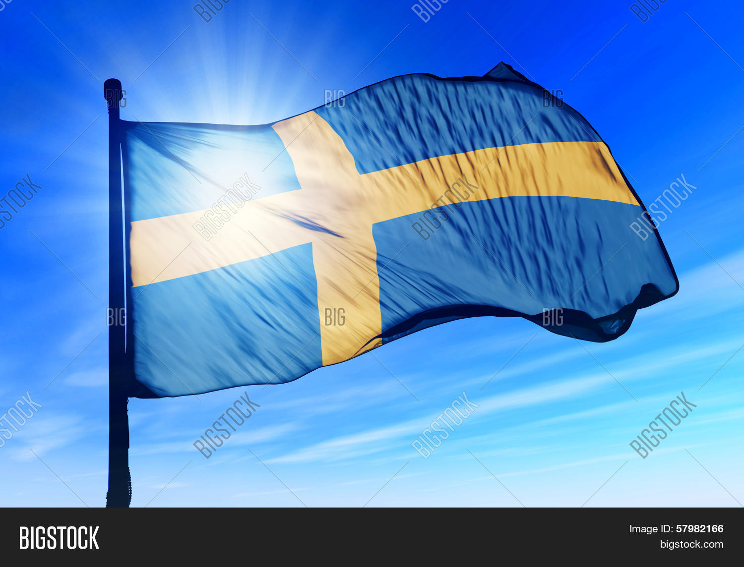 Sweden Flag Waving On Image & Photo (Free Trial) | Bigstock