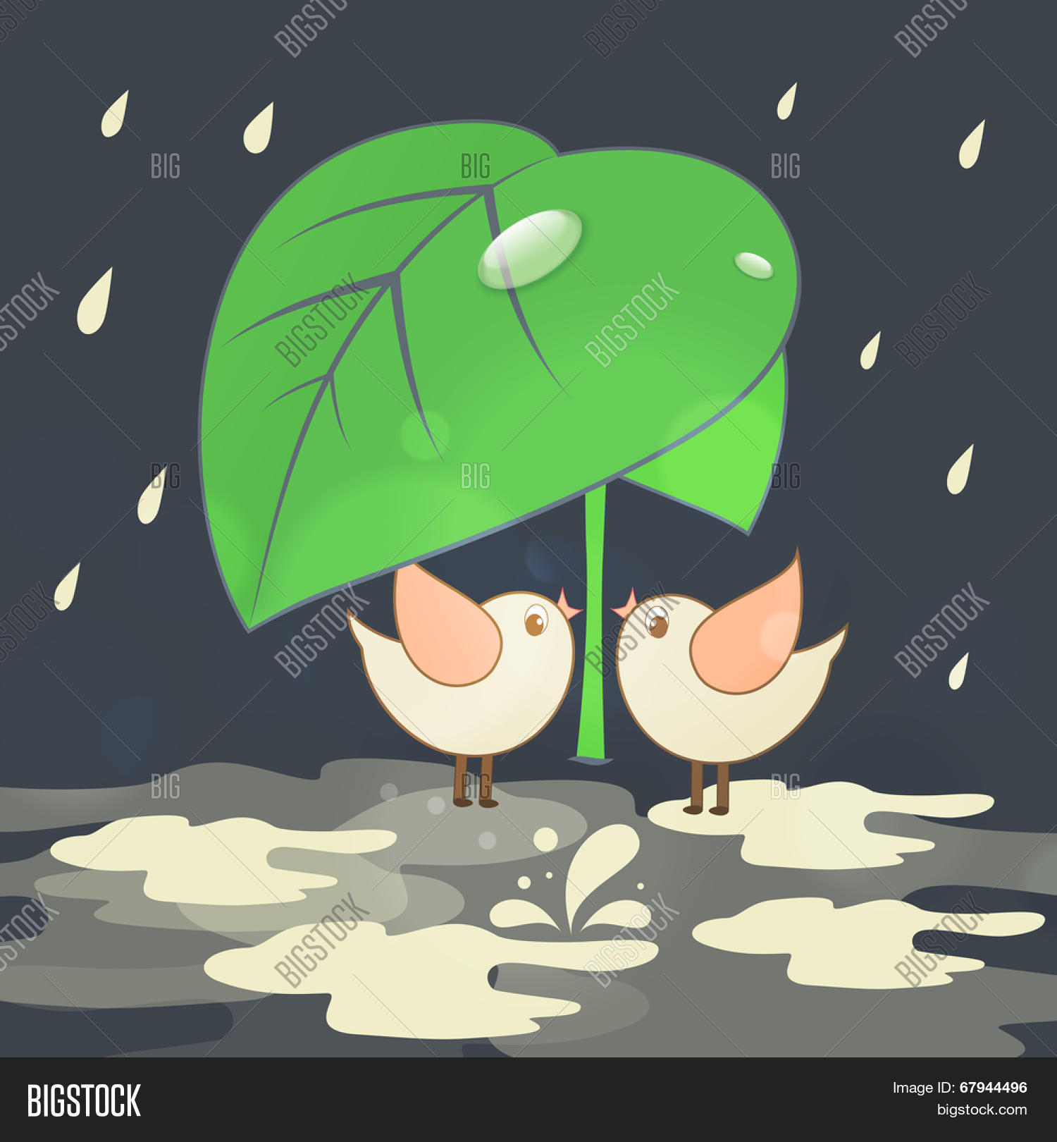 Cute Birds Making Vector & Photo (Free Trial) | Bigstock