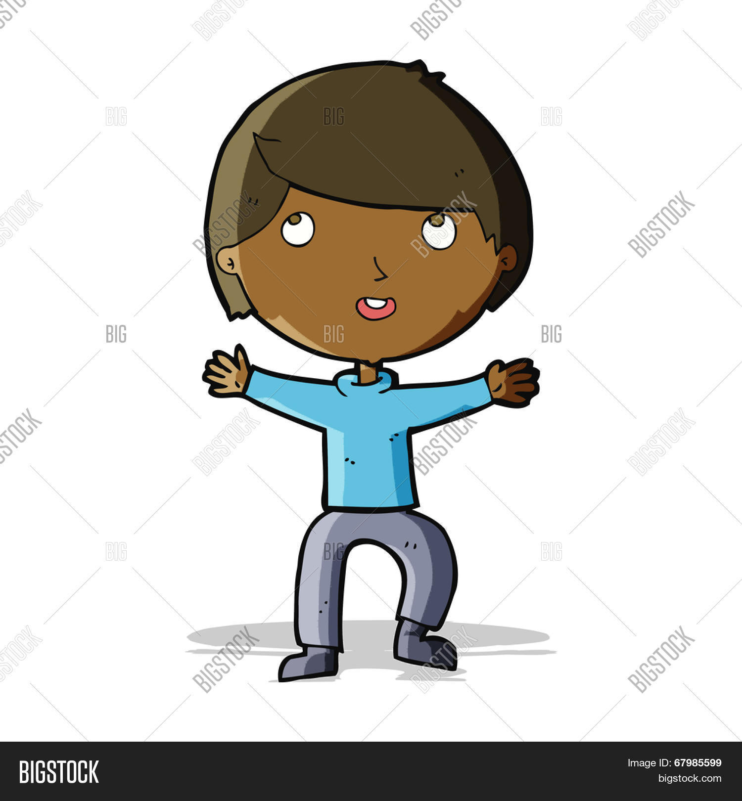 Cartoon Happy Boy Vector & Photo (Free Trial) | Bigstock