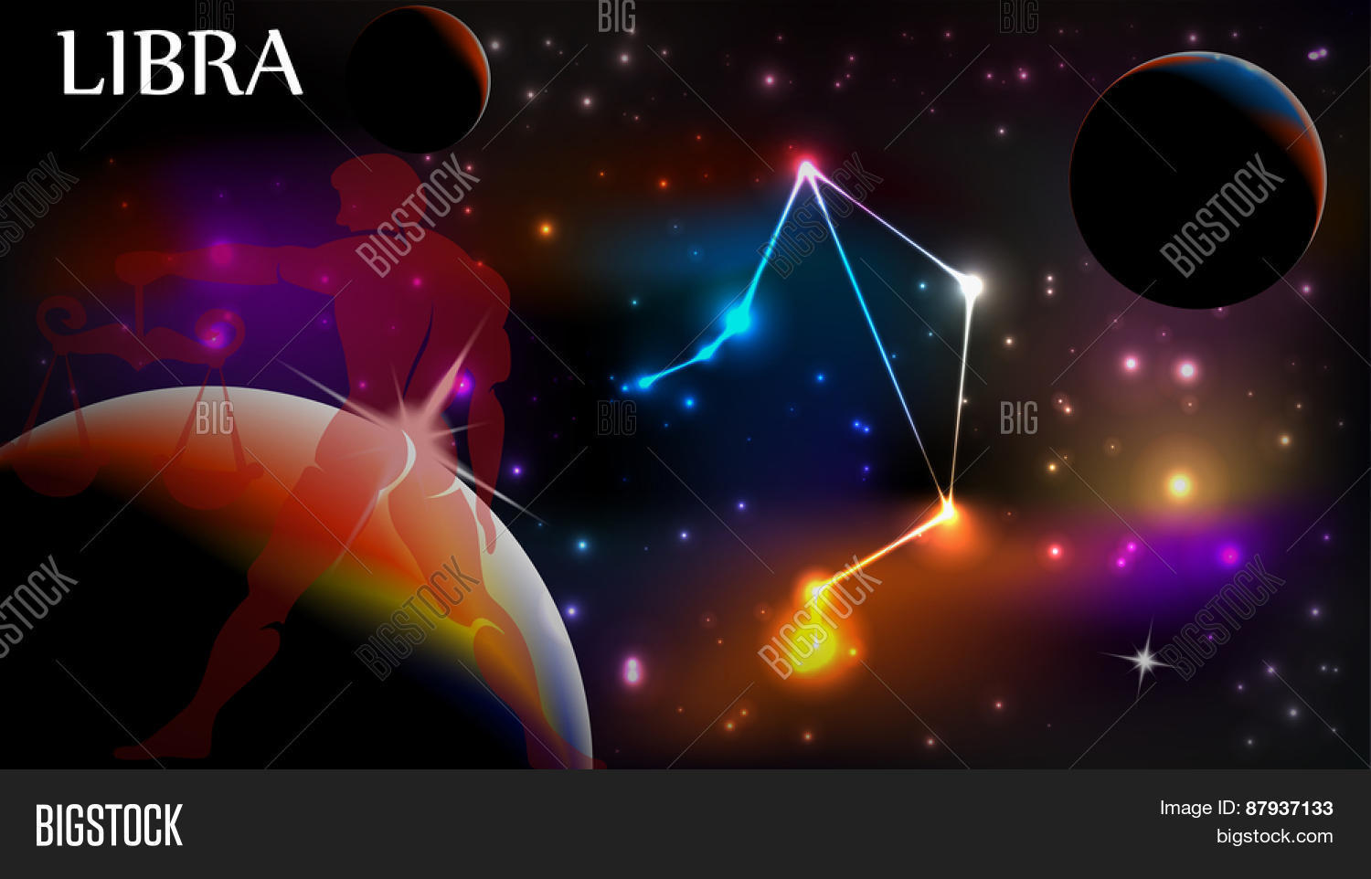 Libra - Space Scene Vector & Photo (Free Trial) | Bigstock