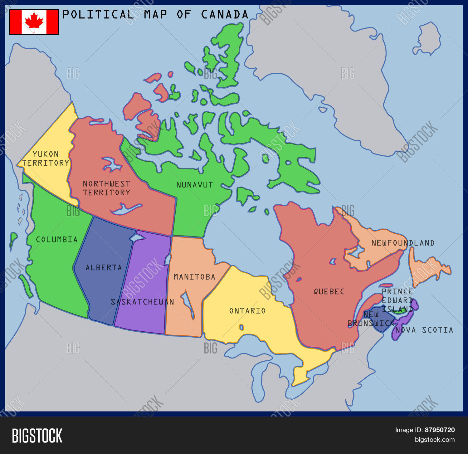 Political Map Canada Vector & Photo (Free Trial) | Bigstock