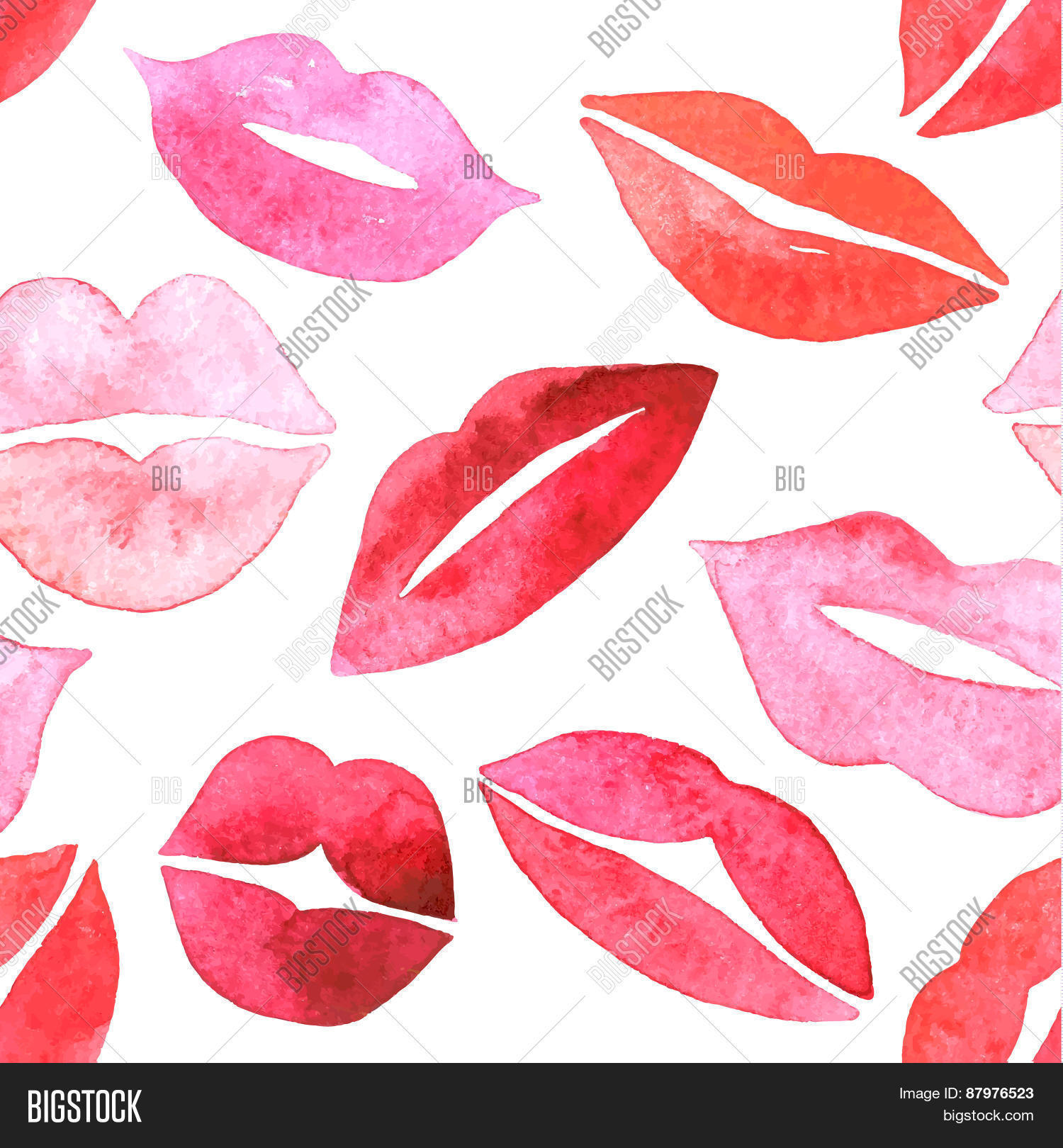 Lips Seamless Pattern Vector & Photo (Free Trial) | Bigstock