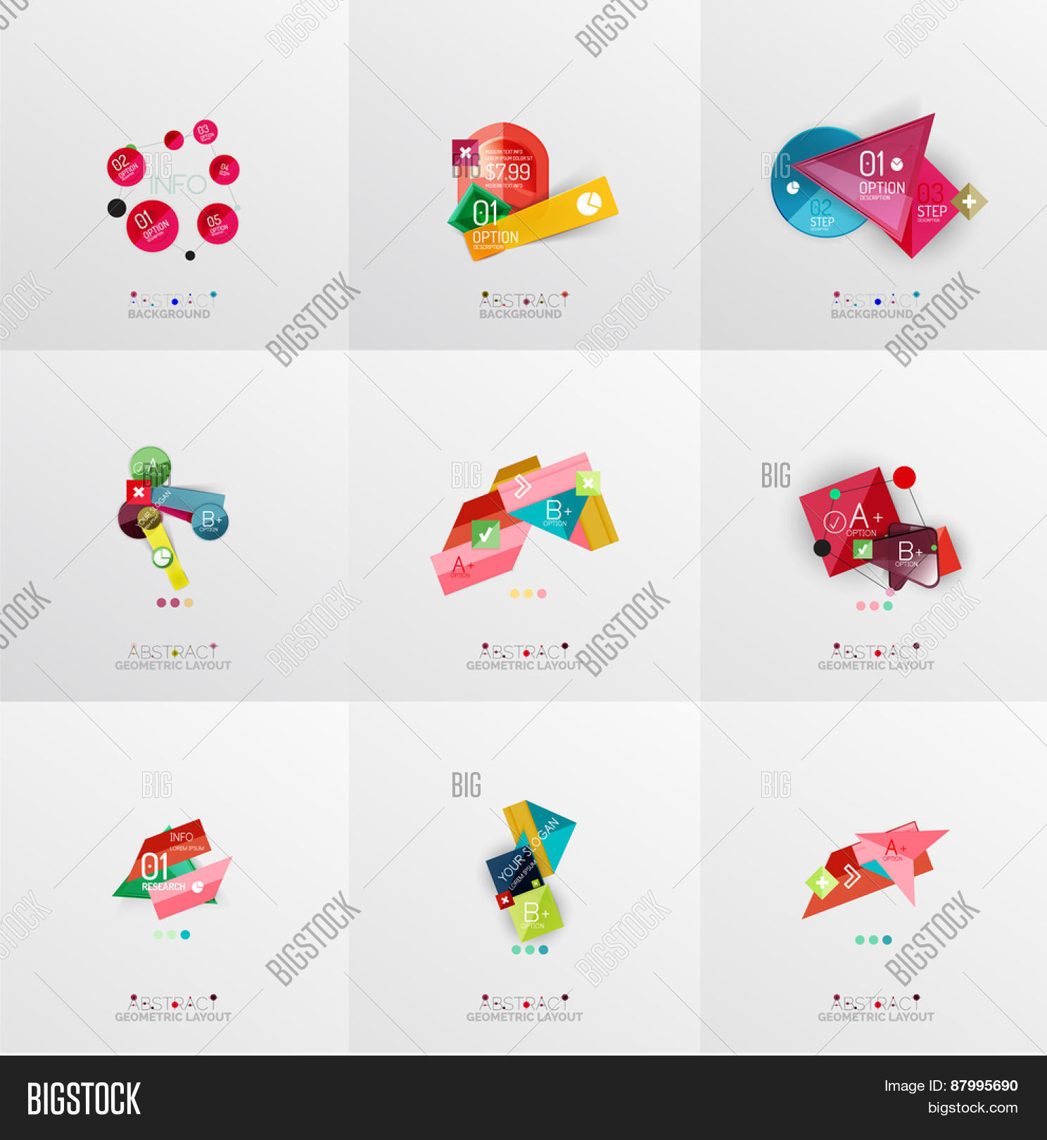 Set Paper Graphic Vector & Photo (Free Trial) | Bigstock