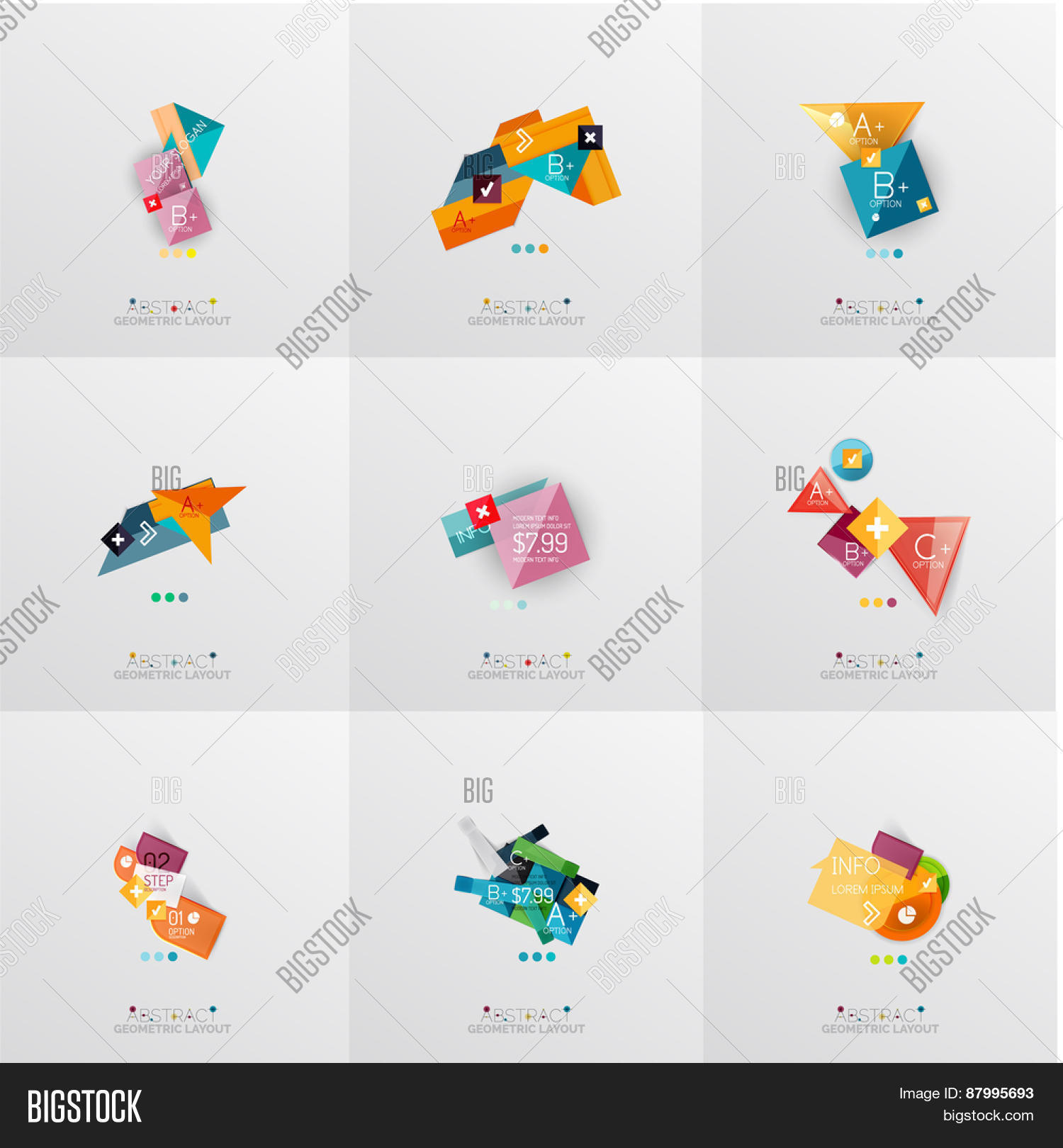 Set Paper Graphic Vector & Photo (Free Trial) | Bigstock