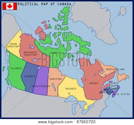 Political Map Canada Vector & Photo (Free Trial) | Bigstock