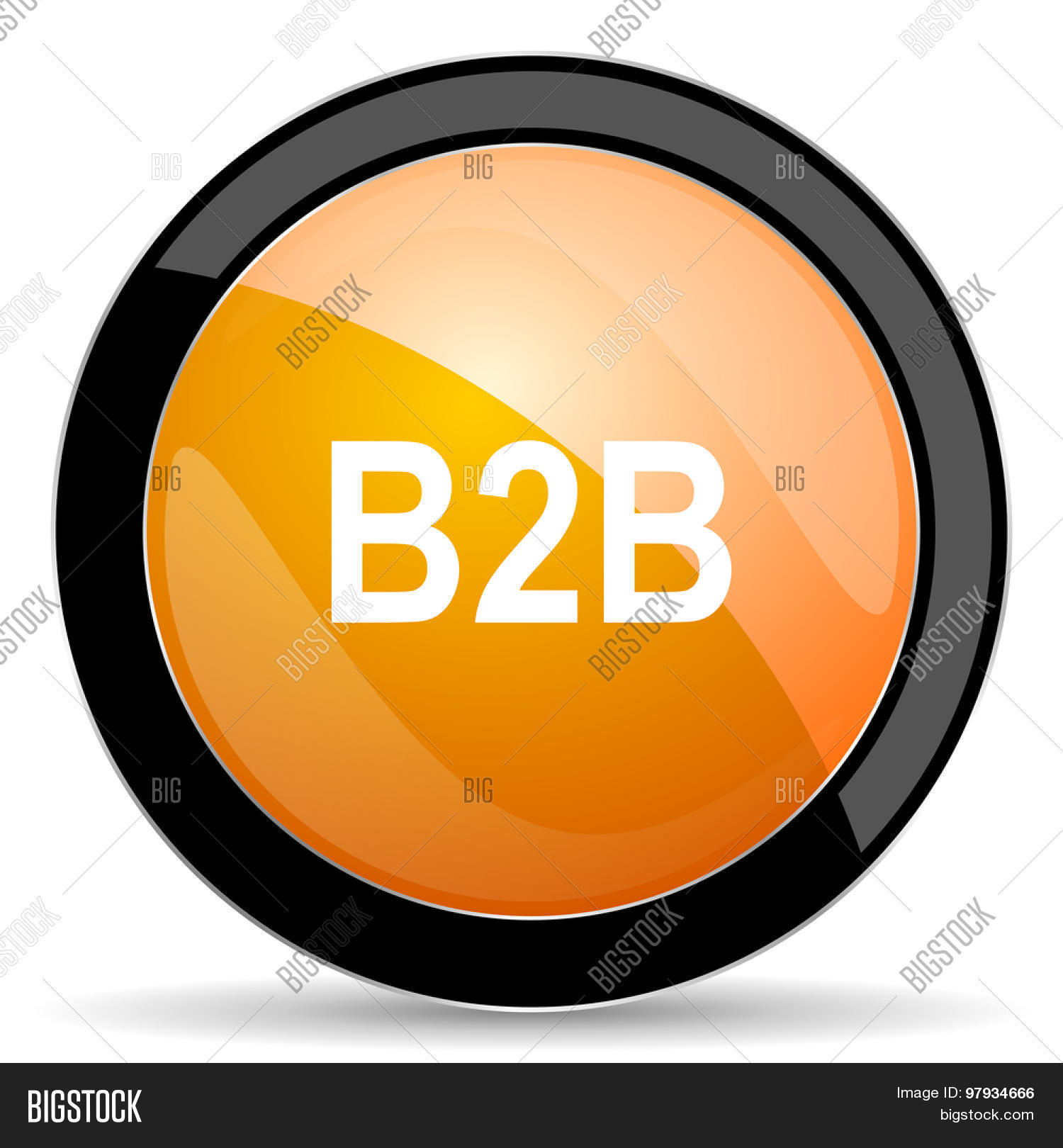 B2b Orange Icon Image & Photo (Free Trial) | Bigstock