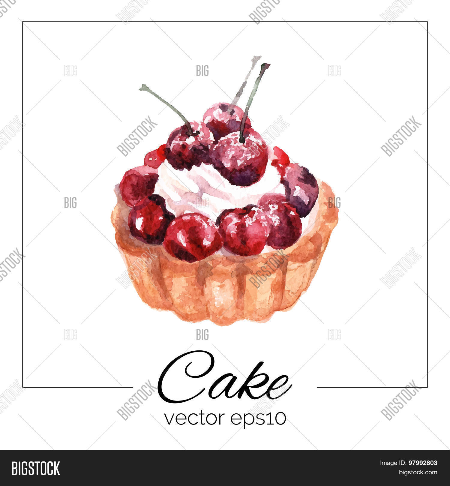 Hand Drawn Cake Vector & Photo (Free Trial) | Bigstock
