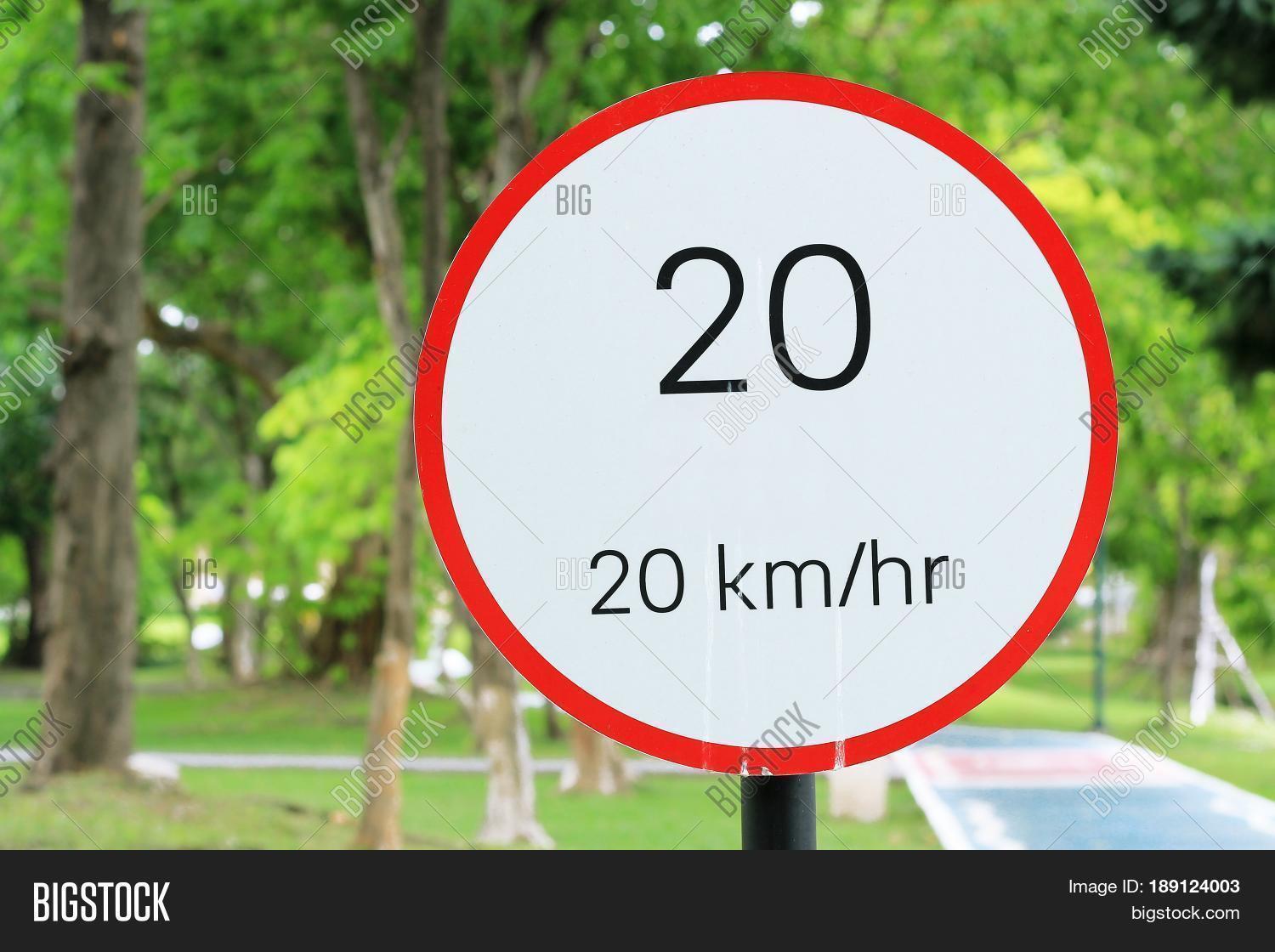 Speed Limit Sign 20 Image & Photo (Free Trial) | Bigstock