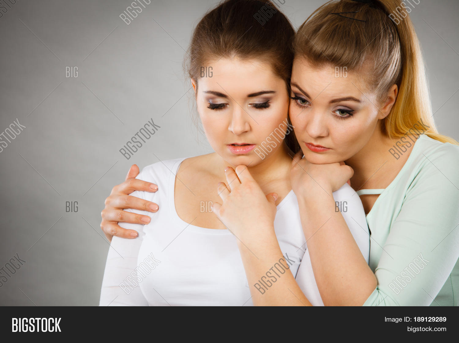 Woman Hugging Her Sad Image & Photo (Free Trial) | Bigstock