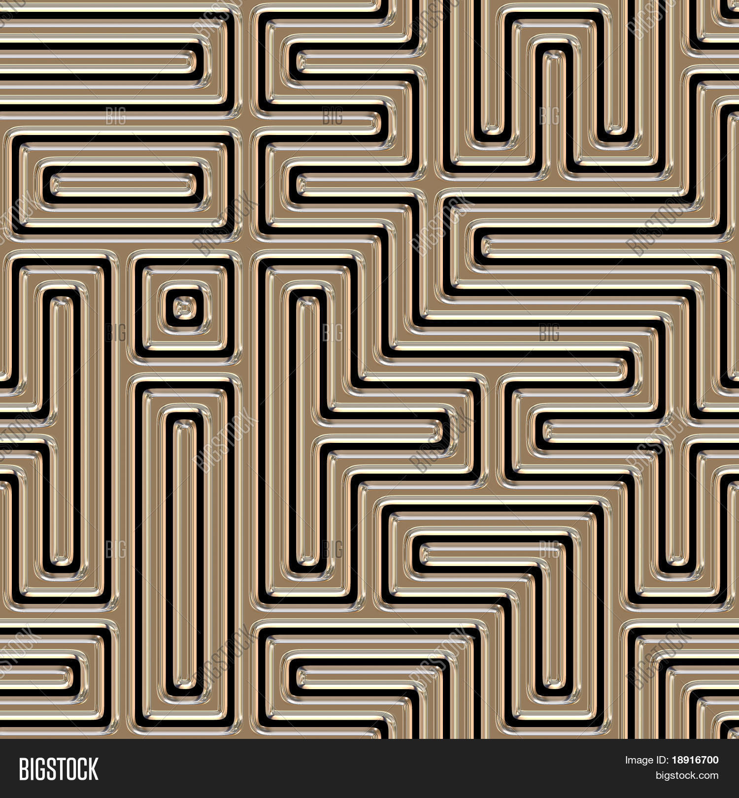 Golden Metallic Maze Image & Photo (Free Trial) | Bigstock
