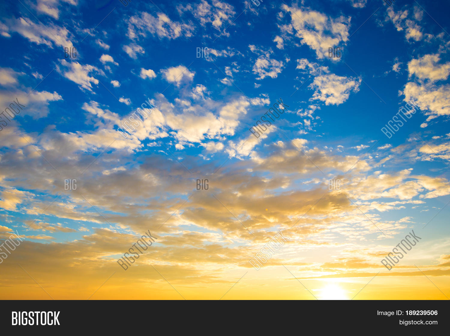 Blue Orange Sunset Sky Image & Photo (Free Trial) | Bigstock