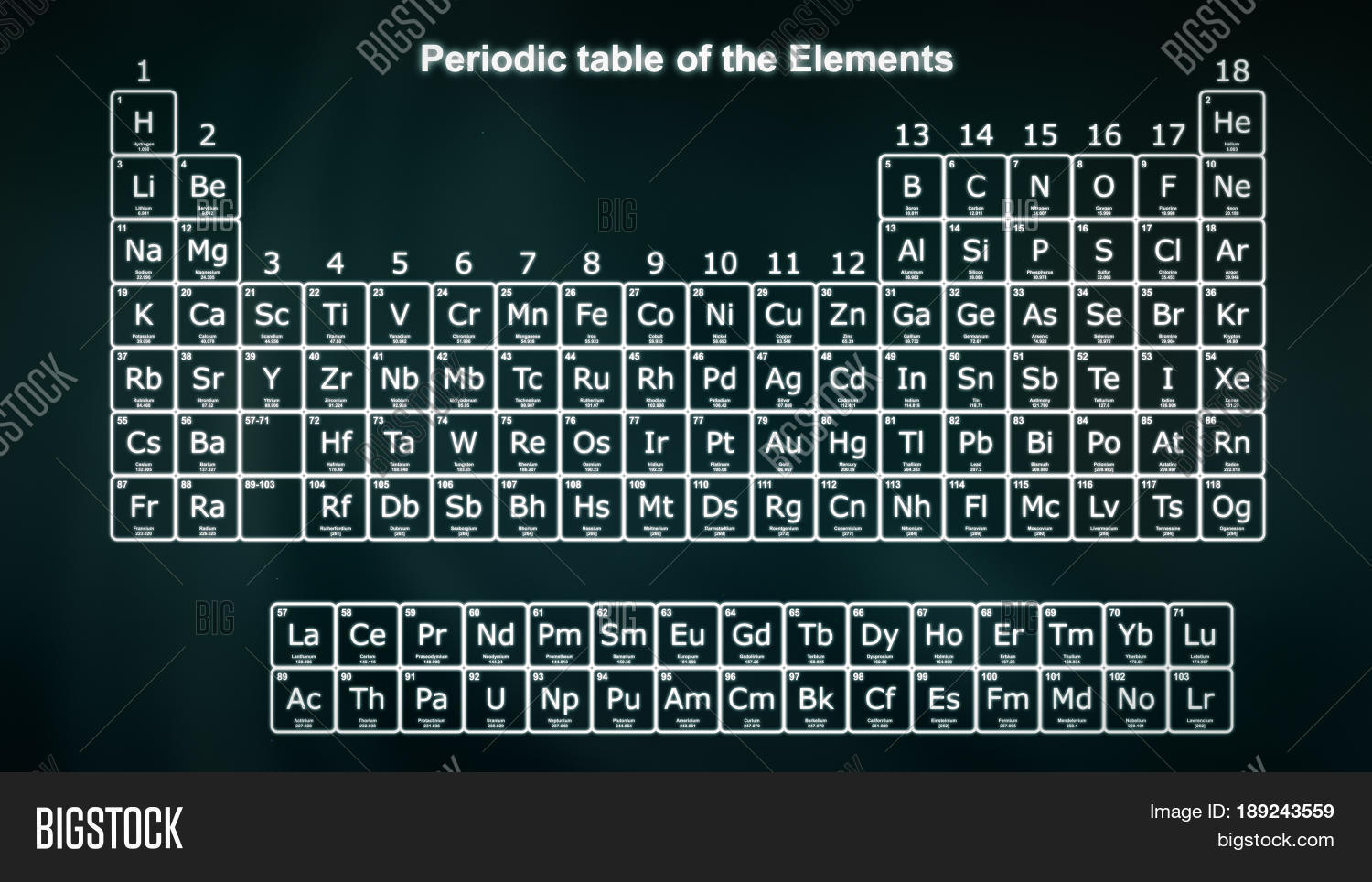 Periodic Table Image & Photo (Free Trial) | Bigstock