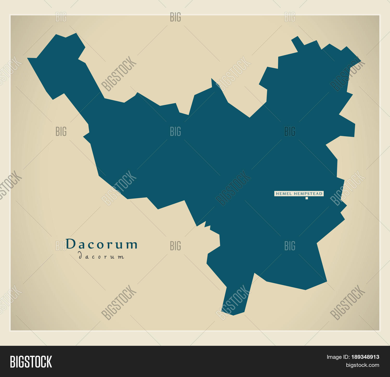 Modern Map - Dacorum Image & Photo (Free Trial) | Bigstock