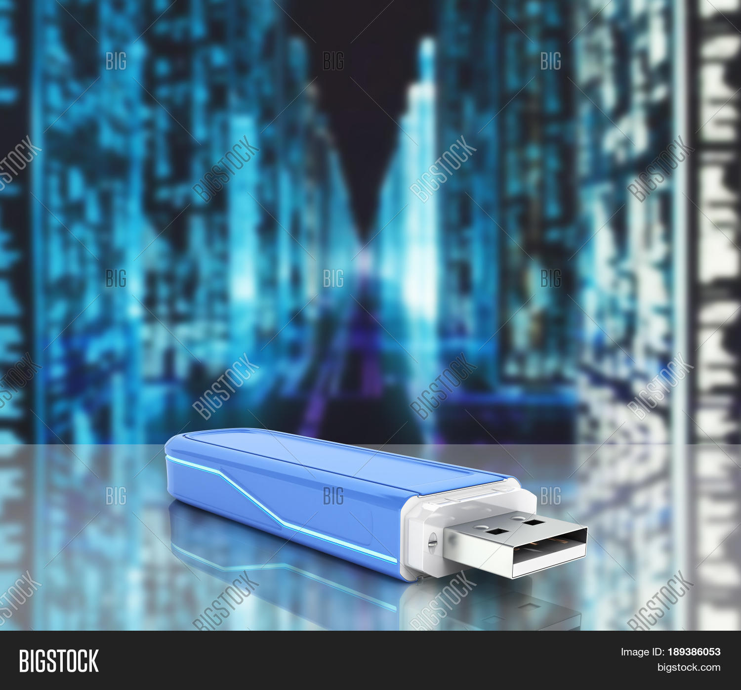 Usb Flash Drive Blue Image & Photo (Free Trial) | Bigstock