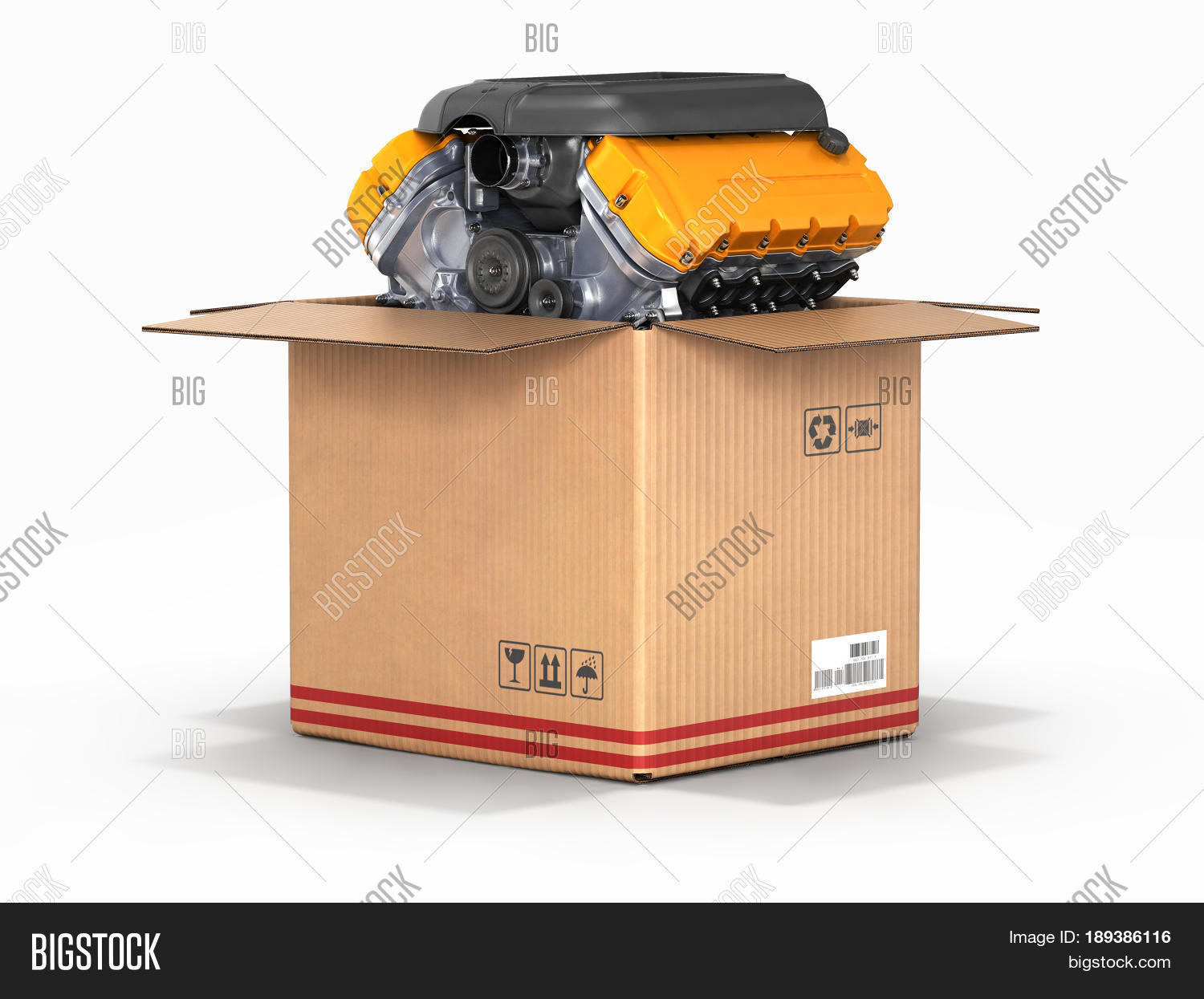 Engine Cardboard Box Image & Photo (Free Trial) | Bigstock