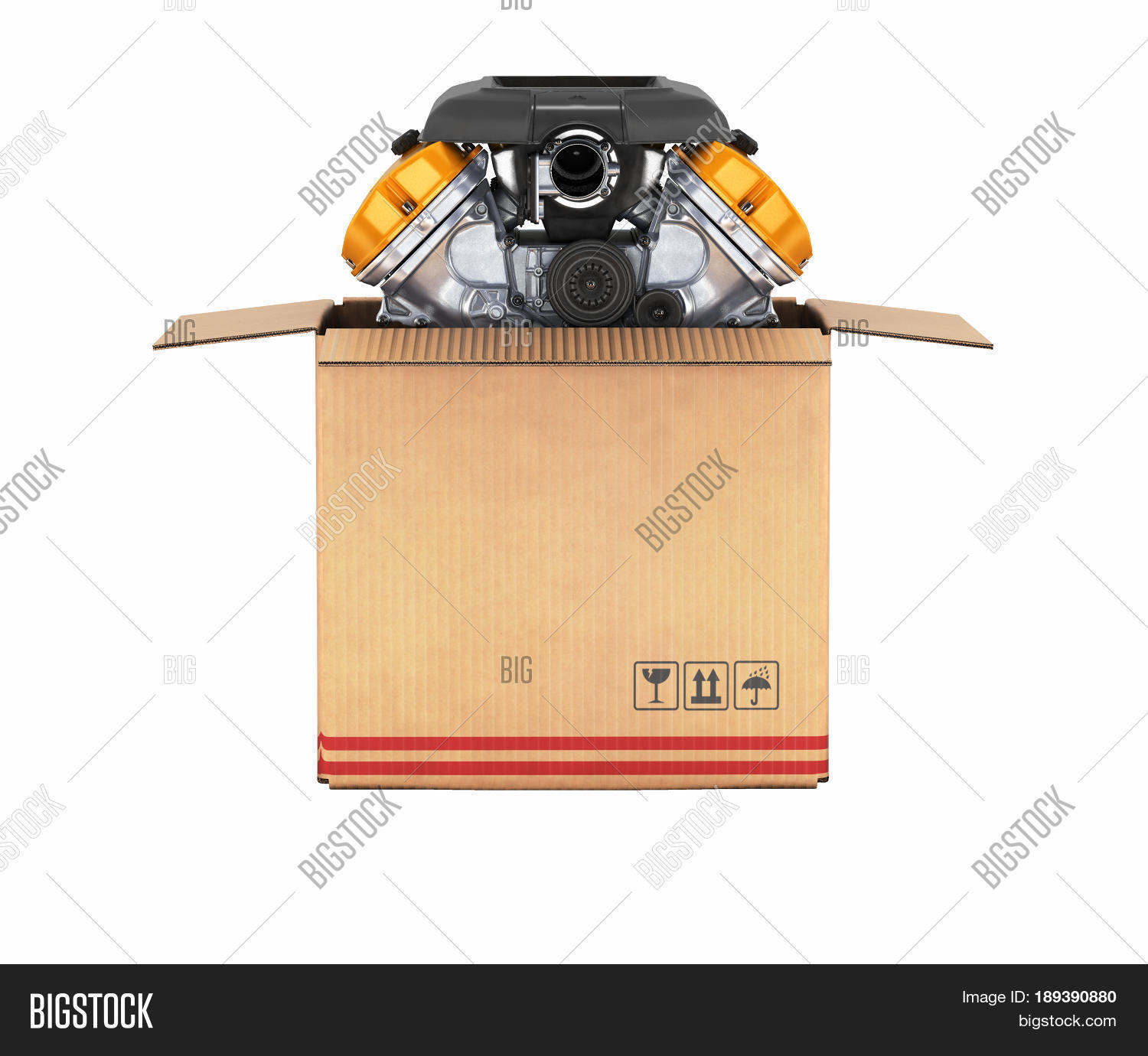 Engine Cardboard Box Image & Photo (Free Trial) | Bigstock