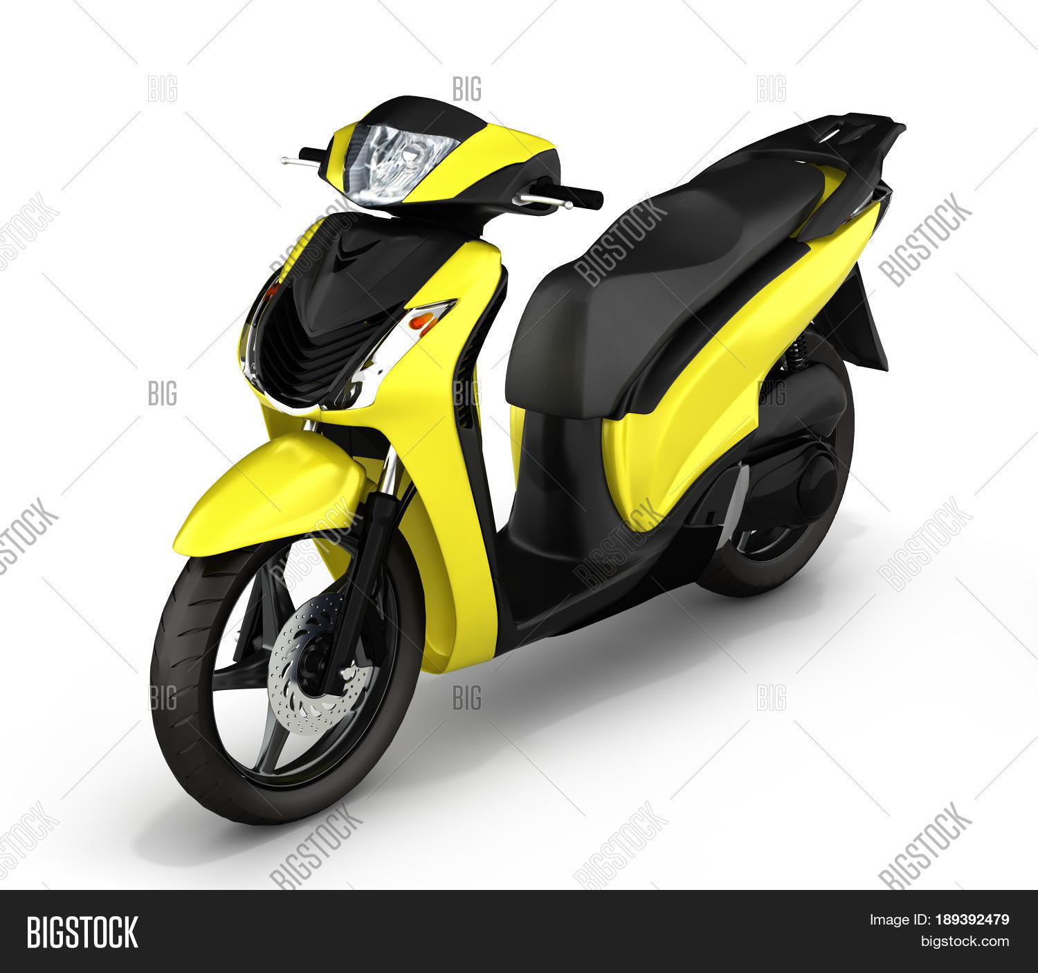 Yellow Scooter On Image & Photo (Free Trial) | Bigstock
