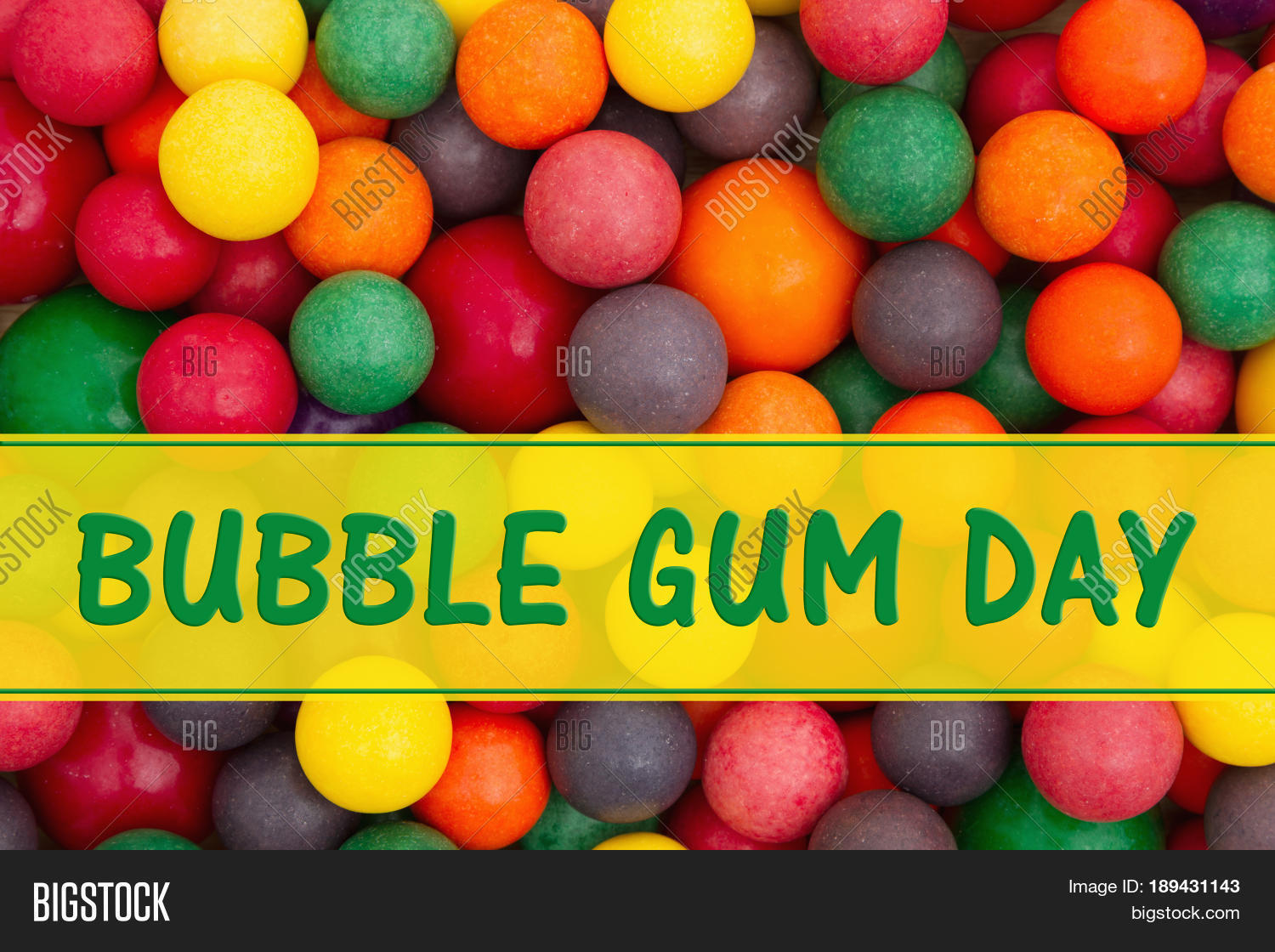 Bubble Gum Day Message Image & Photo (Free Trial) | Bigstock