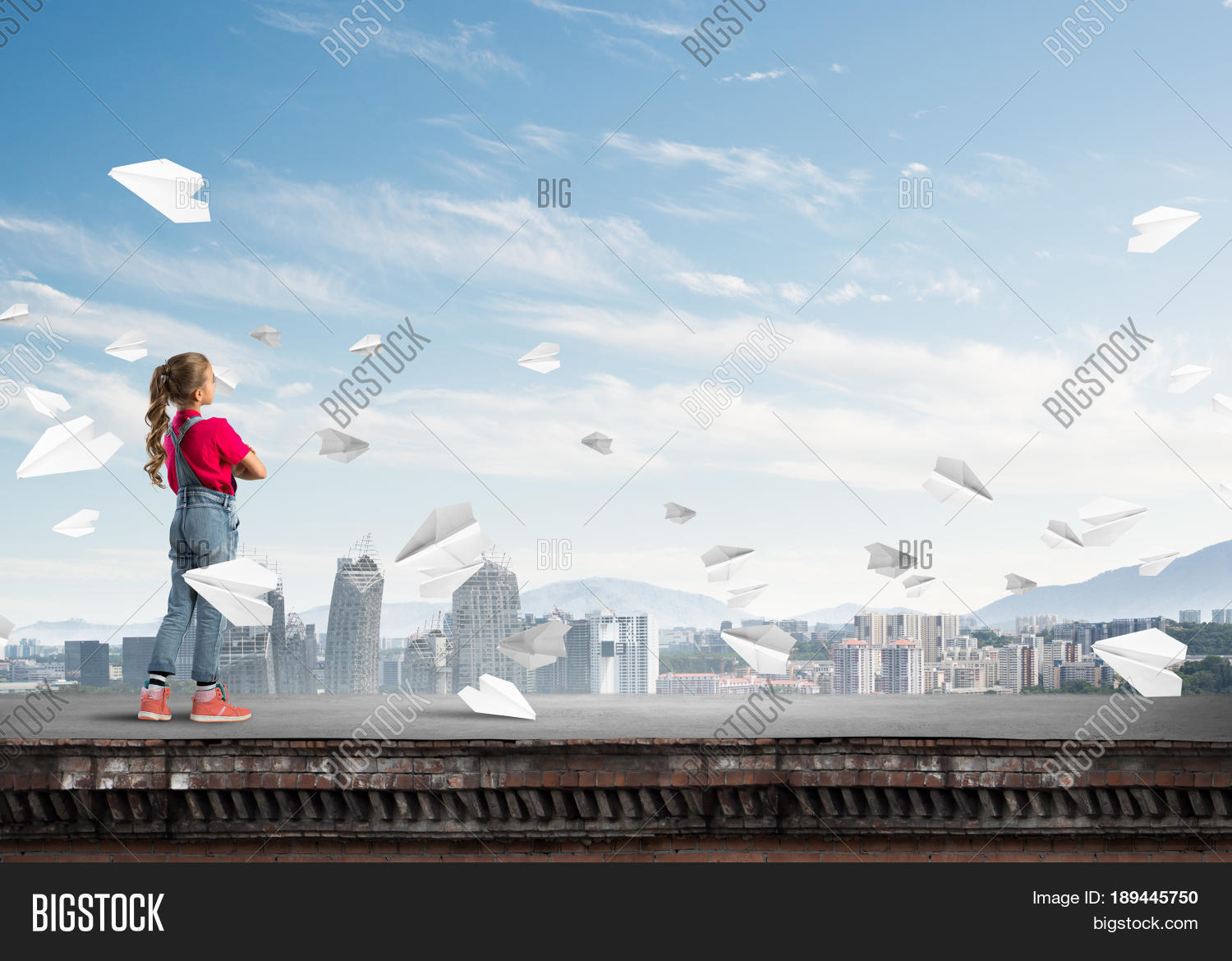 Cute Kid Girl Standing Image & Photo (Free Trial) | Bigstock