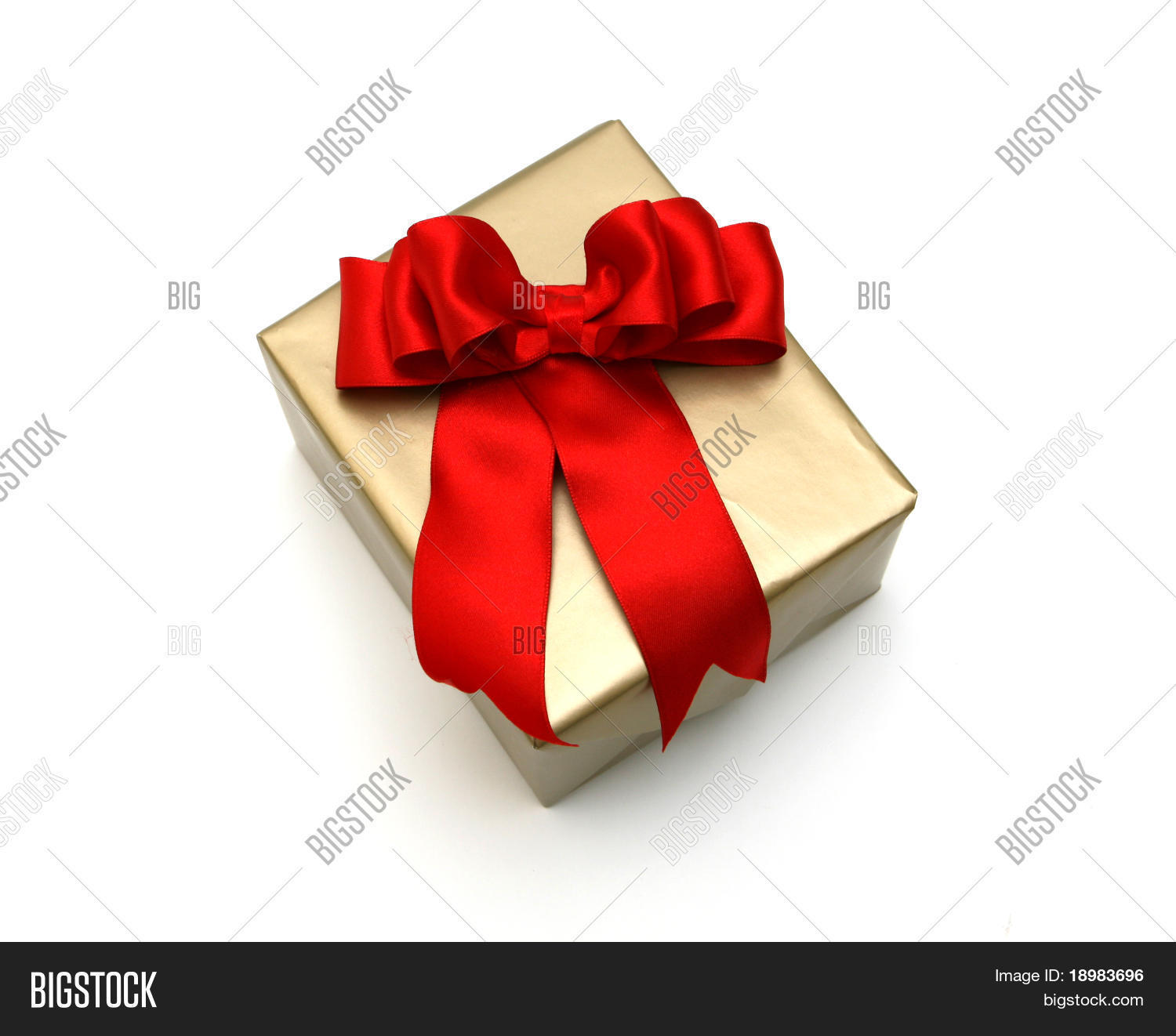 Gift Box Red Ribbon Image & Photo (Free Trial) | Bigstock