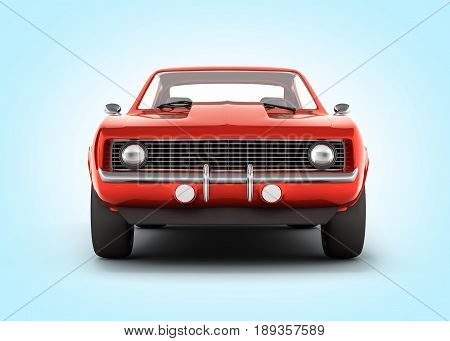 Muscle Car Front View Image & Photo (Free Trial) | Bigstock