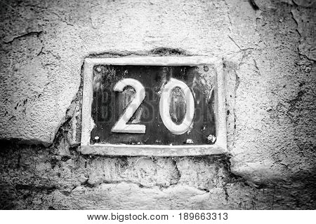 Number Twenty On Wall Image & Photo (Free Trial) | Bigstock