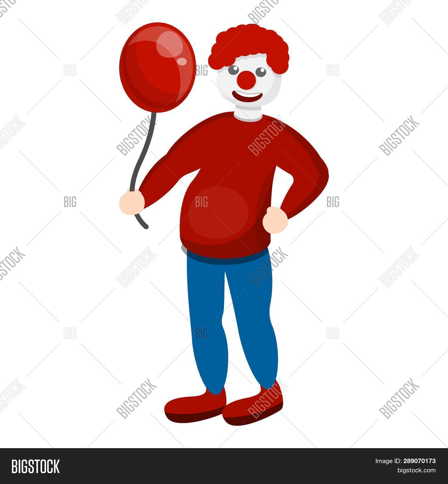 Clown Red Balloon Icon Image & Photo (Free Trial) | Bigstock