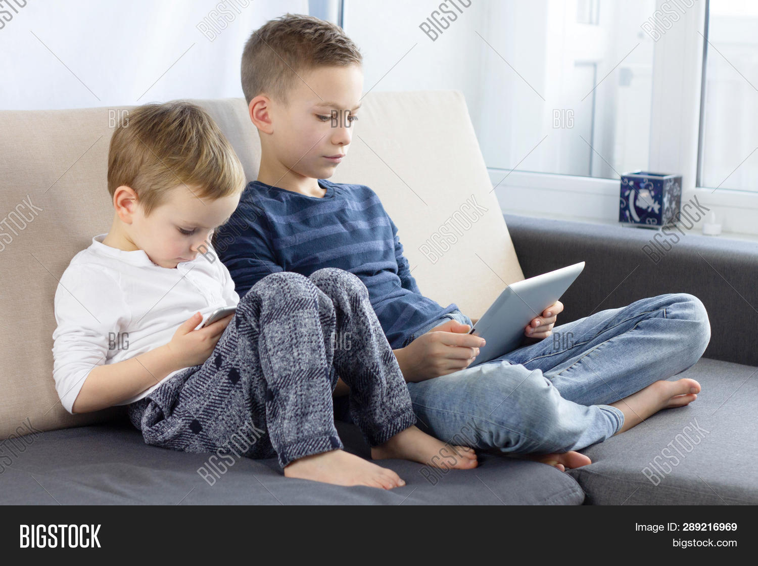 Two Kids Using Tablet Image & Photo (Free Trial) | Bigstock