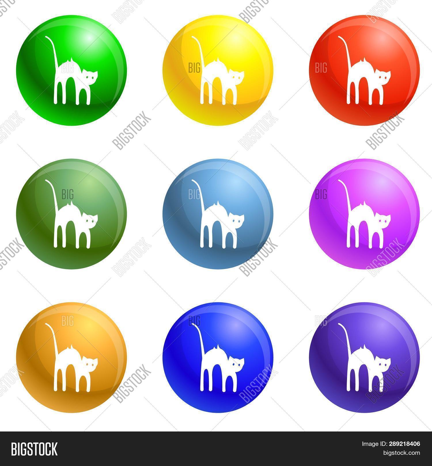 Scary Cat Icons 9 Image & Photo (Free Trial) | Bigstock