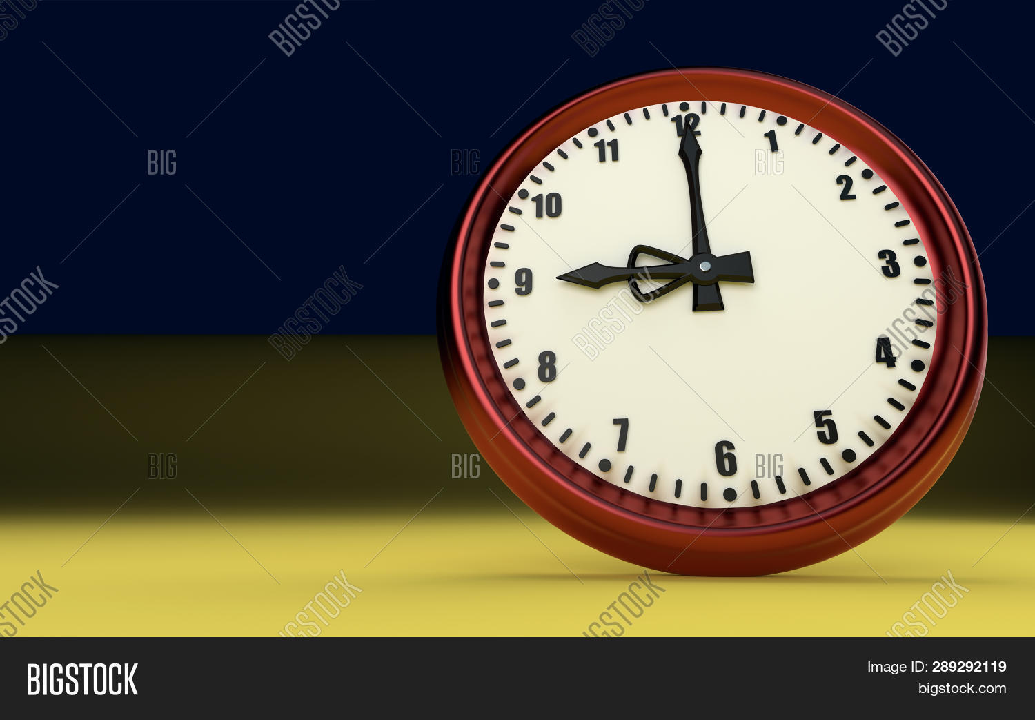 Nine O'clock Big Clock Image & Photo (Free Trial) | Bigstock