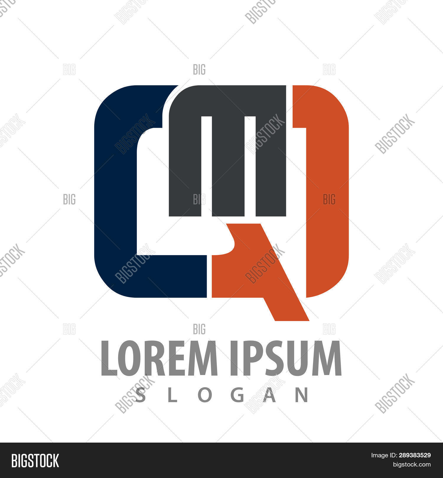 Initial Letter Qm Vector & Photo (Free Trial) | Bigstock