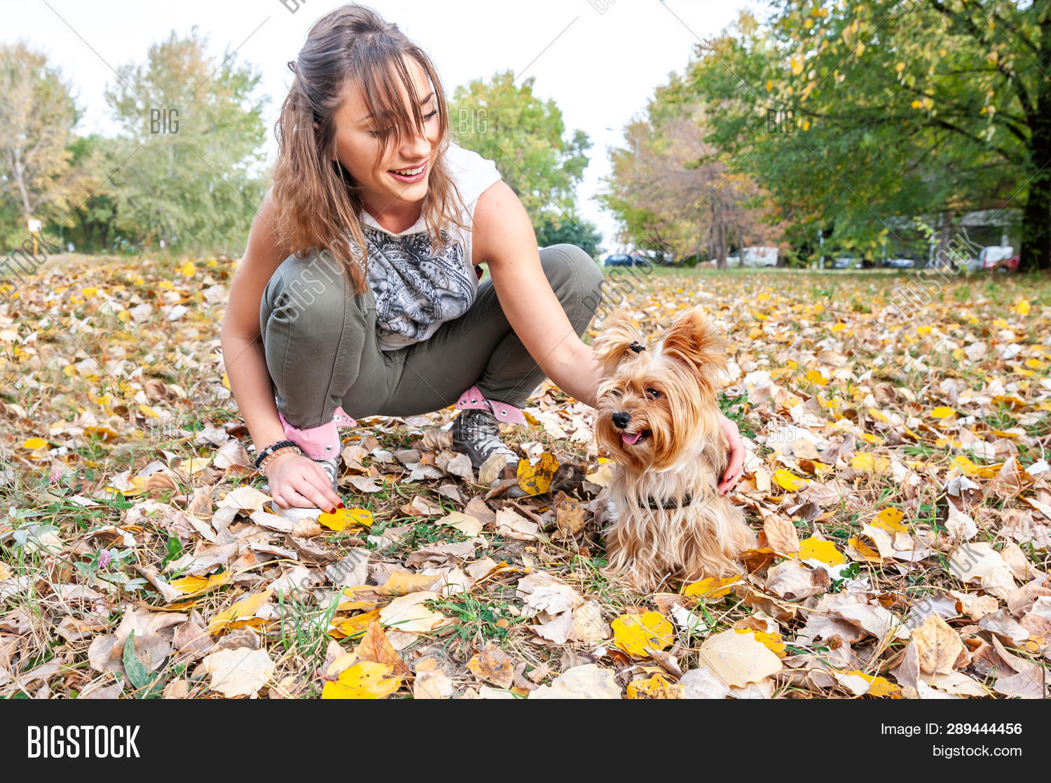 Girl Wit Dog, Image & Photo (Free Trial) | Bigstock
