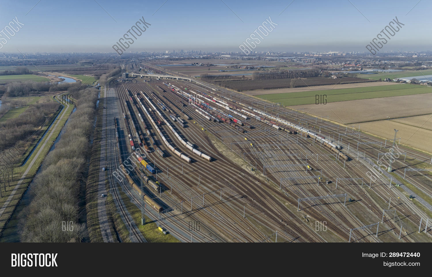 Cargo Trains. Aerial Image & Photo (Free Trial) | Bigstock