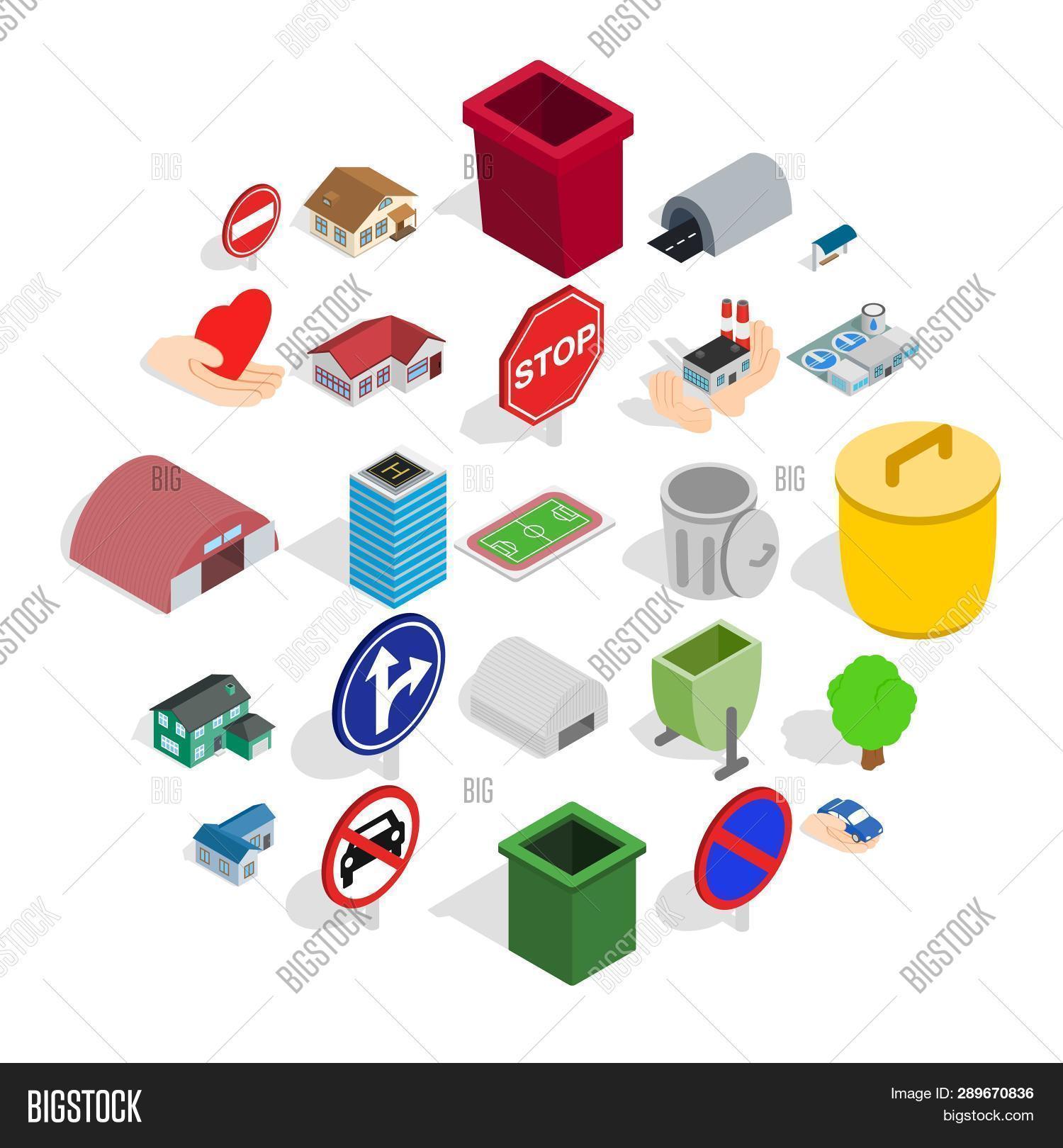 Township Icons Set. Image & Photo (Free Trial) | Bigstock
