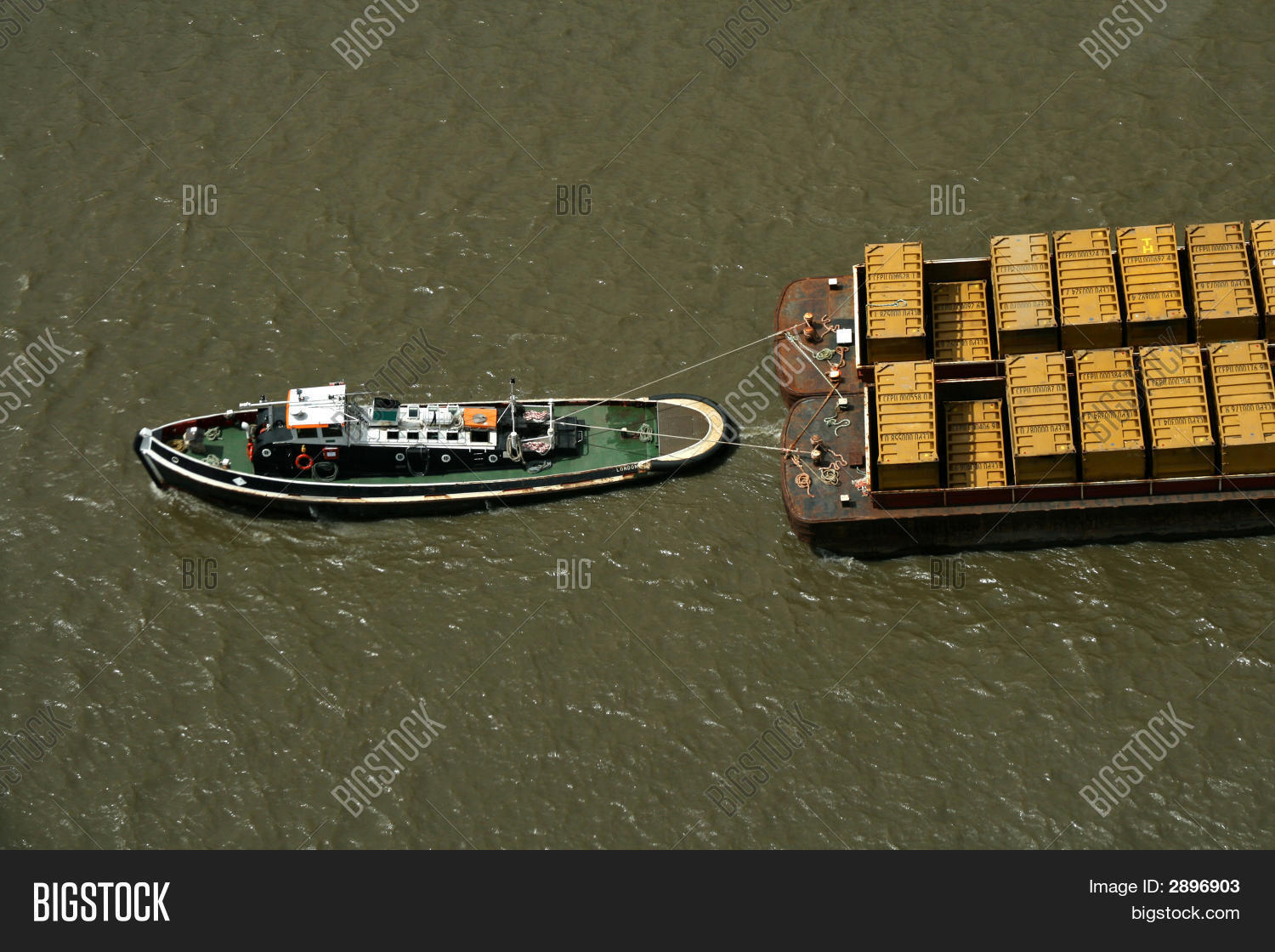Tug Boat Pulling Image & Photo (Free Trial) | Bigstock