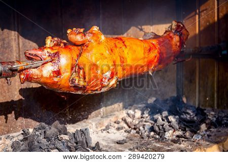 Pig Being Grilled Image & Photo (Free Trial) | Bigstock