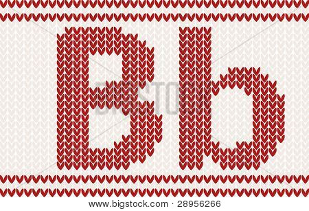 Red Knitted Letter B Vector & Photo (Free Trial) | Bigstock