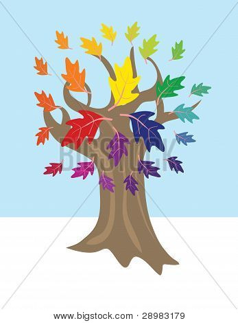 Color Wheel Tree Vector & Photo (Free Trial) | Bigstock