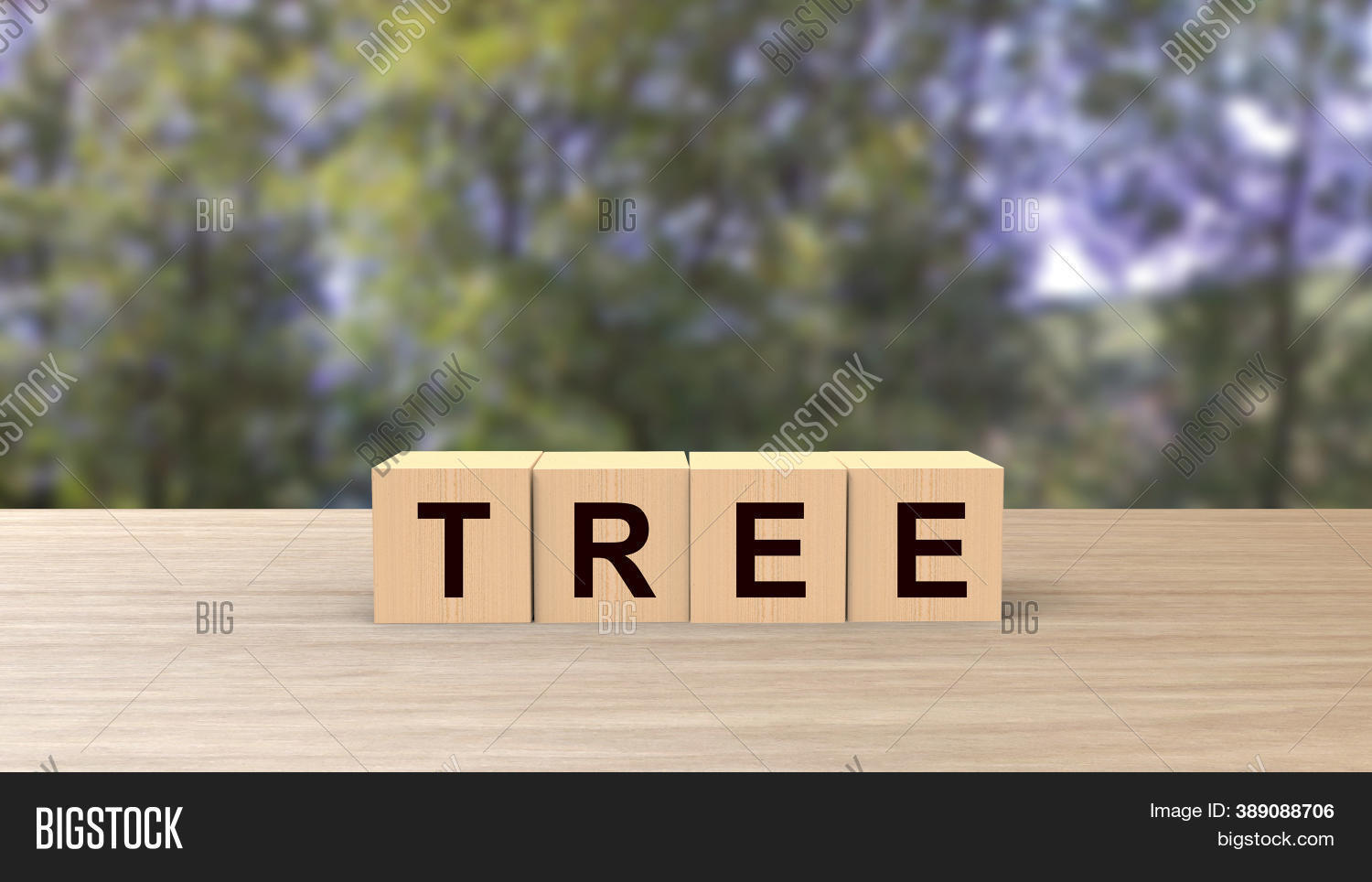 Tree Word Wooden Cubes Image & Photo (Free Trial) | Bigstock
