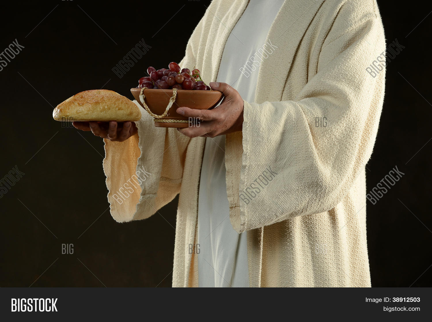 Jesus Holding Bread Image & Photo (Free Trial) | Bigstock