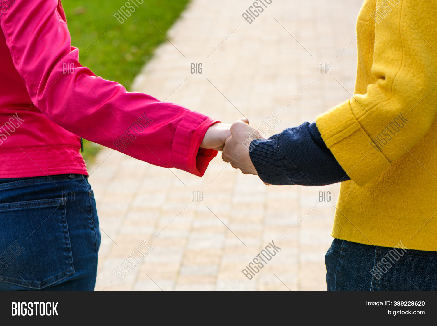 Two Women Holding Each Image & Photo (Free Trial) | Bigstock