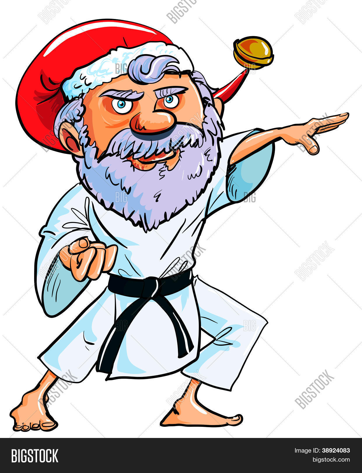 Cartoon Karate Santa Vector & Photo (Free Trial) | Bigstock