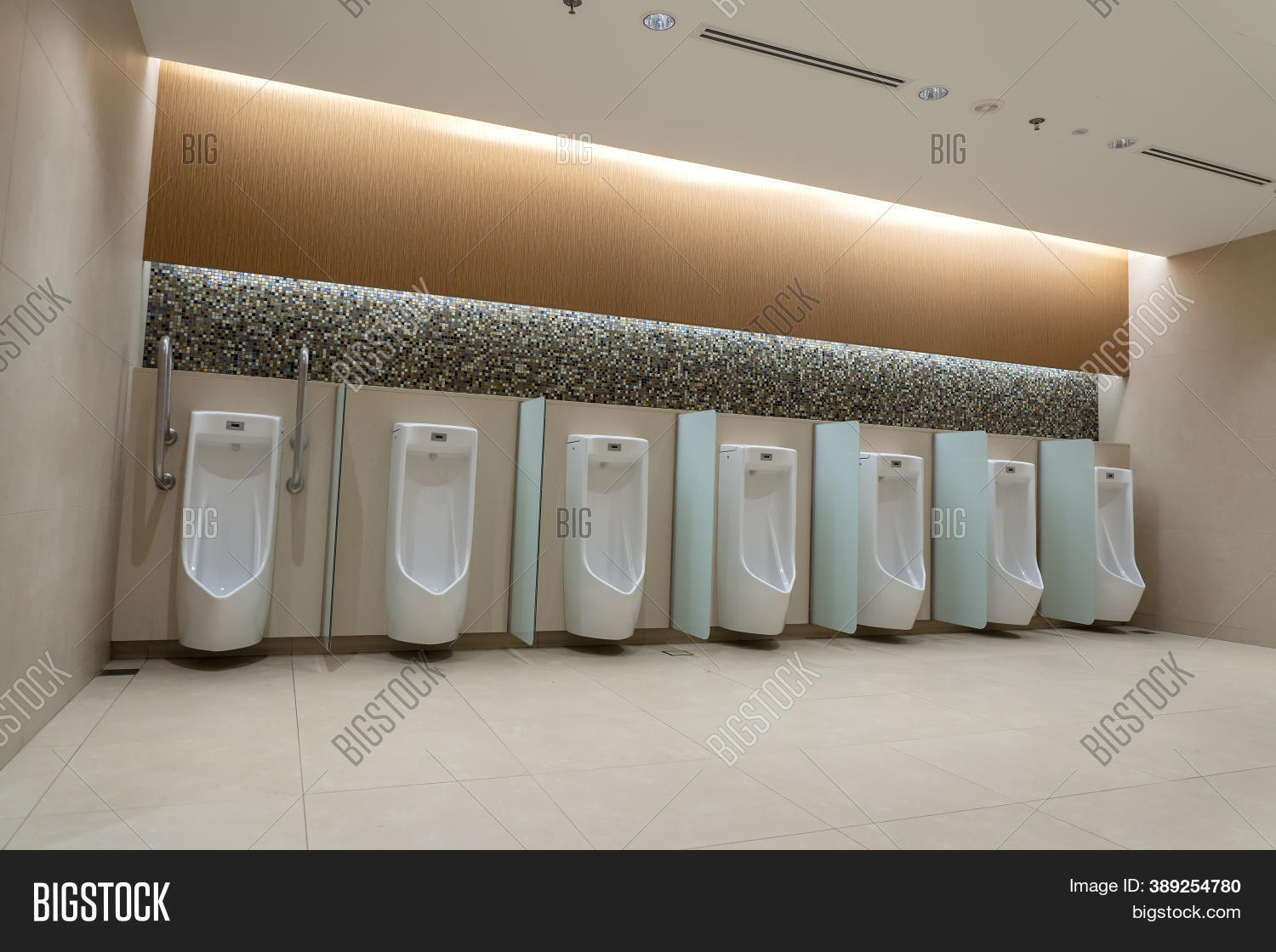 Row Urinals Tiled Wall Image & Photo (Free Trial) | Bigstock