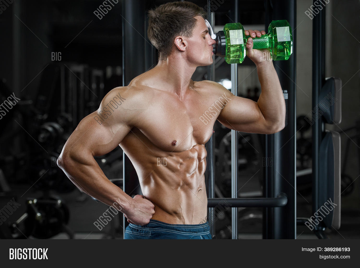 Bodybuilder Drinking Image & Photo (Free Trial) | Bigstock
