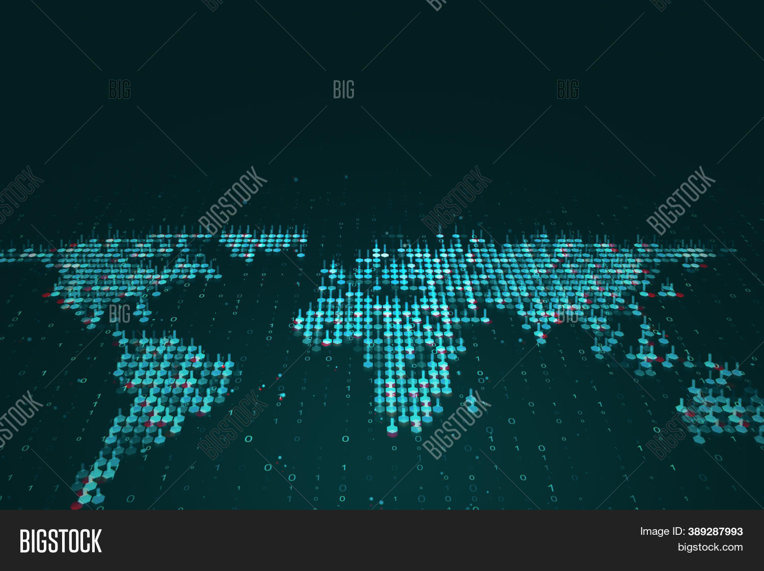 Digital Dots World Map Image & Photo (Free Trial) | Bigstock