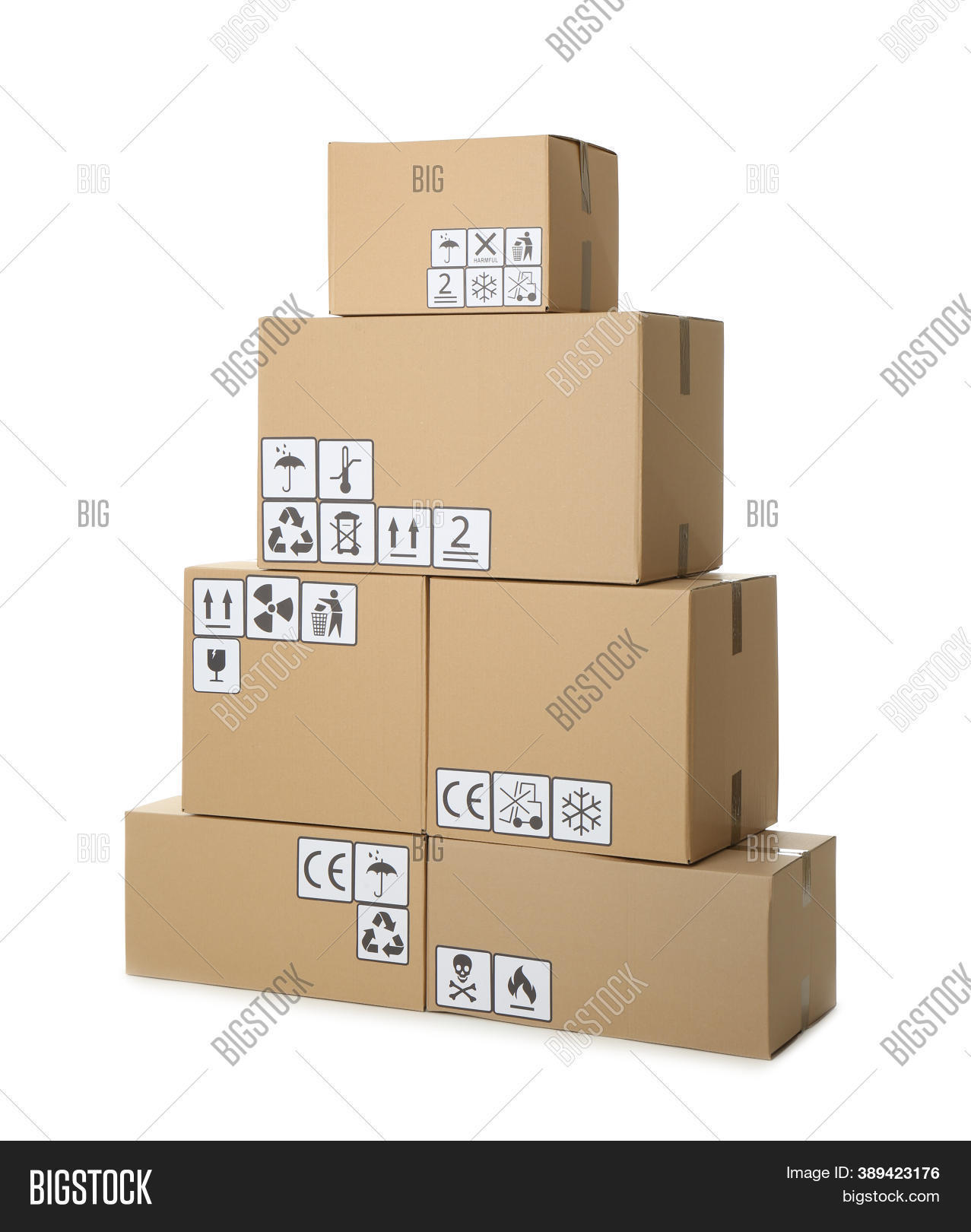 Stack Cardboard Boxes Image & Photo (Free Trial) | Bigstock