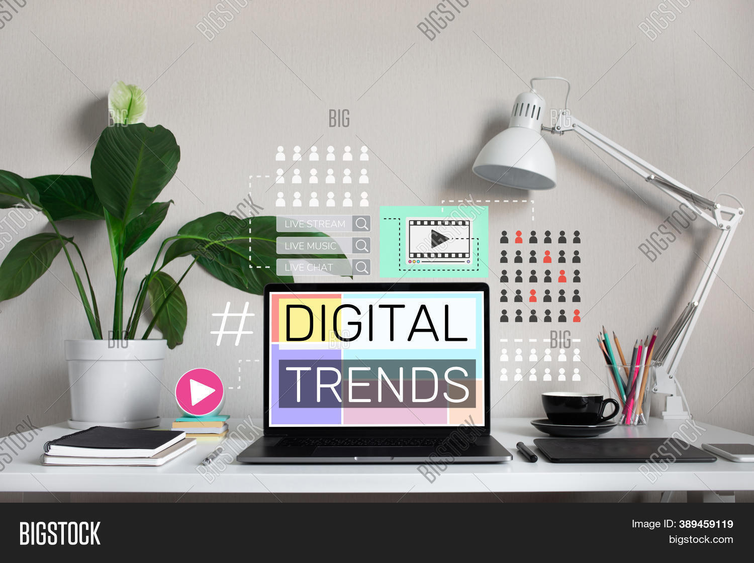 Digital Trends Modern Image & Photo (Free Trial) | Bigstock