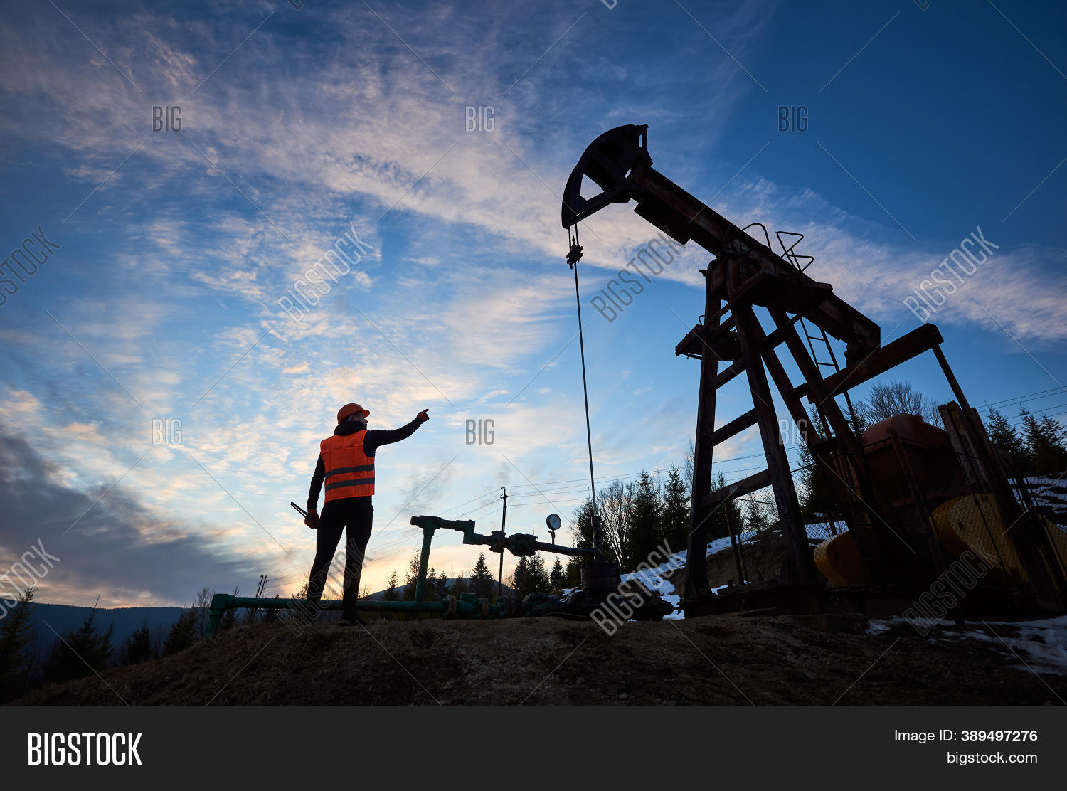 Back View Oil Man Work Image & Photo (Free Trial) | Bigstock